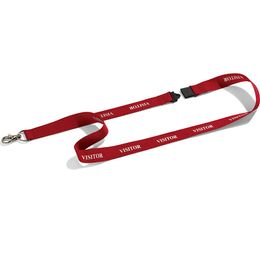 Durable Textilband VISITOR, mit Karabinerhaken, VE 20 Stk, rot