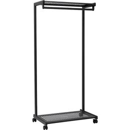 Maul Garderobenständer Maulbolero, HxBxT 1660 x 780 x 460 mm, mobil, mattschwarz