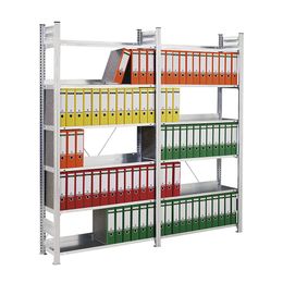 hofe Steckregal-Kombination, verzinkt, HxBxT 2000 x 2070 x 335 mm, mit 12 Fachböden