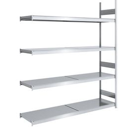 hofe Großfach-Steckregal mit Stahlböden, Höhe 2500 mm, Fachbodenbreite 2000 mm, Fachbodentiefe 600 mm, Anbauregal