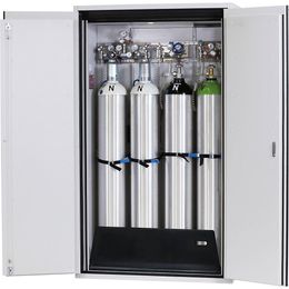 ASECOS Feuerbeständiger Druckgasflaschenschrank G90, zur Lagerung in Arbeitsräumen, für 4 x 50-l-Flaschen, Außenbreite 1200 mm