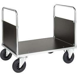 Kongamek Verzinkter Plattformwagen, 2 Stirnwände, LxB 1000 x 700 mm, 2 Lenk- und 2 Bockrollen, ab 2 Stk