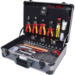 KS Tools 1/4'' + 1/2'' Elektriker-Werkzeugkoffer, 128 Teile, FlankTraction