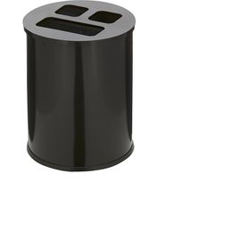 Probbax Abfalleimer mit 3-fach Sortierung, Volumen 40 l, Höhe 470 mm, schwarz