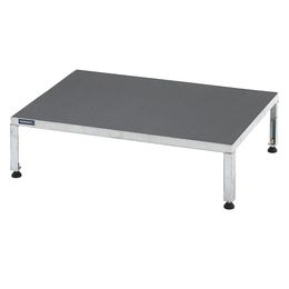 eurokraft pro Arbeitsplattform, Höhenverstellbereich 255 - 320 mm, mit Siebdruckplatte, Plattform LxB 910 x 610 mm, feuerverzinkt