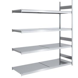 hofe Großfach-Steckregal mit Stahlböden, Höhe 2500 mm, Fachbodenbreite 2000 mm, Fachbodentiefe 800 mm, Anbauregal