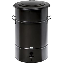 Kongamek Abfalltonne mit Deckel, Volumen 70 l, mit Pedal, schwarz
