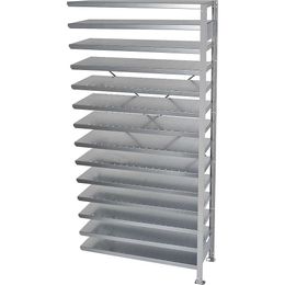 STEMO Steckregal für Regalkästen, HxB 2100 x 1000 mm, Anbauregal, Tiefe 300 mm, ohne Kästen