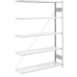 eurokraft pro ESD-Steckregal, Regalhöhe 2000 mm, Anbauregal, Boden-BxT 1300 x 400 mm