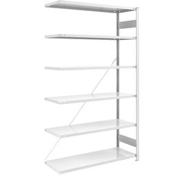 eurokraft pro ESD-Steckregal, Regalhöhe 2500 mm, Anbauregal, Boden-BxT 1300 x 600 mm