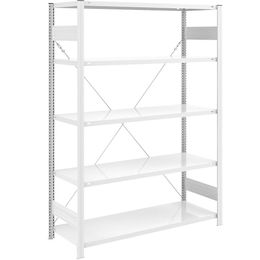 eurokraft pro AntiBak®-Steckregal, antibakteriell, Regalhöhe 2000 mm, Grundregal, Fachbodenbreite 1300 mm, Fachbodentiefe 600 mm