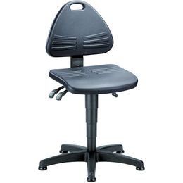 bimos Arbeitsdrehstuhl, gepolstert mit PU-Schaum, mit Bodengleitern, Höhenverstellbereich 430 - 600 mm