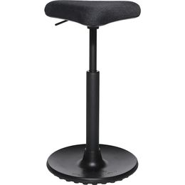 Topstar Hocker SITNESS H, Modell H1, mit Triangelsitz, Bezug schwarz-gemustert, Sohle schwarz