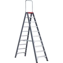 Altrex Alu-Stufenstehleiter, beidseitig begehbar, 2 x 10 Stufen, Arbeitshöhe 4350 mm