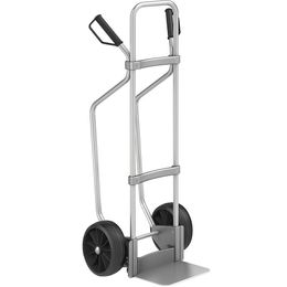 eurokraft pro Aluminium-Sackkarre mit Kufen, Schaufel-BxT 280 x 250 mm, Alu, Vollgummibereifung, ab 5 Stk