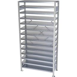 STEMO Steckregal für Regalkästen, HxB 2100 x 1000 mm, Grundregal, Tiefe 300 mm, ohne Kästen