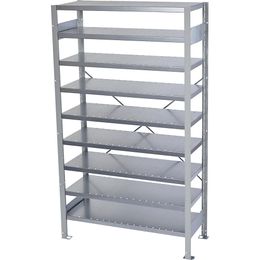 STEMO Steckregal für Regalkästen, HxB 1790 x 1000 mm, Anbauregal, Tiefe 400 mm, ohne Kästen, Böden 9 Stk