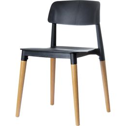 meet Stuhl GLAMWOOD, VE 2 Stück, schwarz