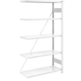 eurokraft pro AntiBak®-Steckregal, antibakteriell, Regalhöhe 2000 mm, Anbauregal, Fachbodenbreite 1000 mm, Fachbodentiefe 500 mm