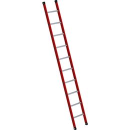 MUNK Kunststoff-Anlegeleiter, mit geriffelten Aluminium-Sprossen, 10 Sprossen