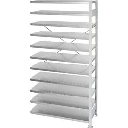 STEMO Steckregal für Regalkästen, HxB 2100 x 1000 mm, Anbauregal, Tiefe 400 mm. ohne Kästen