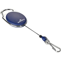 Durable Ausweishalter JOJO STYLE, mit Federhaken, VE 20 Stk, blau