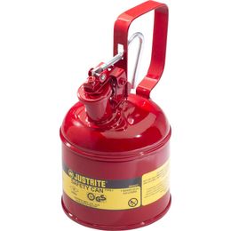 Justrite Sicherheitsbehälter aus Stahl, Volumen 1 l, rot
