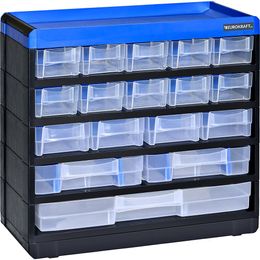 eurokraft pro Kleinteilemagazin VARIOPLUS PRO, HxBxT 285 x 300 x 135 mm, 17 Schubladen, 18 Trennstege