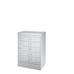 Laptopschrank, 10 Fächer, HxB 1115 x 782 mm, lichtgrau kaiserkraft