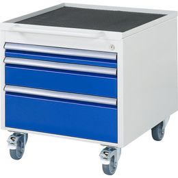 Rau Roll-Container Serie 7000, mit 3 Schubladen, Schubladeninnenhöhe 1 x 60/120/180 mm
