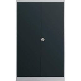 Mauser Extrahoher Universalschrank, HxBxT 2200 x 1200 x 420 mm, lichtgrau / anthrazitgrau