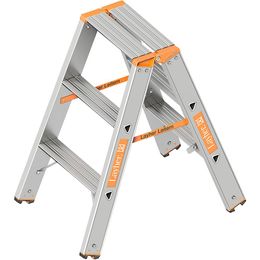 Layher Stufen-Stehleiter, beidseitig begehbar, 2 x 3 Stufen