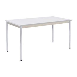 eurokraft basic Mehrzwecktisch, rechteckig, HxBxT 740 x 700 x 600 mm, Platte lichtgrau, Gestell verchromt