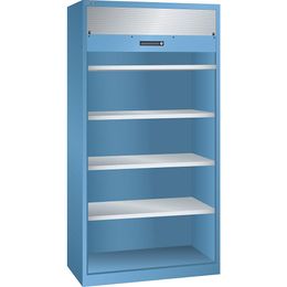 LISTA Rollladenschrank, Höhe x Breite x Tiefe 1950 x 1000 x 580 mm, lichtblau RAL 5012