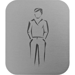 AIR-WOLF Türschilder Waschraum, ab 4 Stück, HxBxT 122 x 142 x 1 mm, Motiv Herren
