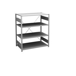 hofe Sideboard-Steckregal, verzinkt, Höhe 1200 mm, 4 Böden, Grundregal, Bodentiefe 600 mm, Fachlast 140 kg