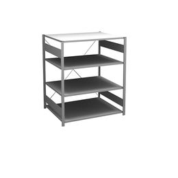 hofe Sideboard-Steckregal, verzinkt, Höhe 1200 mm, 4 Böden, Grundregal, Bodentiefe 800 mm, Fachlast 130 kg