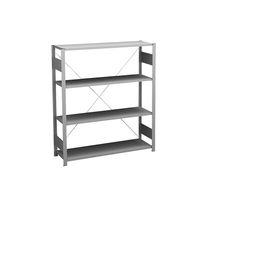 hofe Sideboard-Steckregal, verzinkt, Höhe 1200 mm, 4 Böden, Grundregal, Bodentiefe 300 mm, Fachlast 150 kg