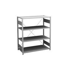 hofe Sideboard-Steckregal, verzinkt, Höhe 1200 mm, 4 Böden, Grundregal, Bodentiefe 500 mm, Fachlast 140 kg