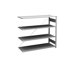 hofe Sideboard-Steckregal, verzinkt, Höhe 1200 mm, 4 Böden, Anbauregal, Bodentiefe 500 mm, Fachlast 190 kg