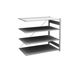 hofe Sideboard-Steckregal, verzinkt, Höhe 1200 mm, 4 Böden, Anbauregal, Bodentiefe 800 mm, Fachlast 190 kg