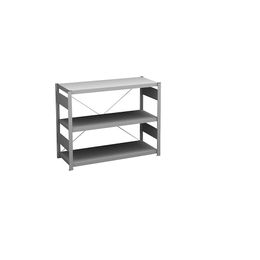 hofe Sideboard-Steckregal, verzinkt, Höhe 825 mm, 3 Böden, Grundregal, Bodentiefe 400 mm, Fachlast 145 kg