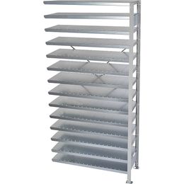 STEMO Steckregal für Regalkästen, HxB 2100 x 1000 mm, Anbauregal, Tiefe 400 mm, ohne Kästen