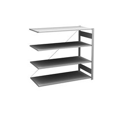 hofe Sideboard-Steckregal, verzinkt, Höhe 1200 mm, 4 Böden, Anbauregal, Bodentiefe 600 mm, Fachlast 130 kg