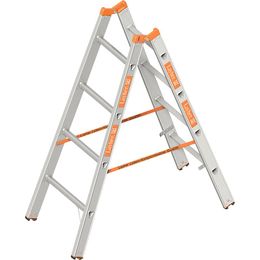 Layher Sprossen-Stehleiter, beidseitig begehbar, 2 x 4 Sprossen
