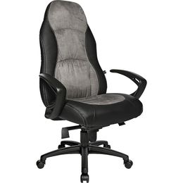 Topstar Drehsessel, Kunstleder / Mikrofaser, schwarz / grau