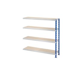 eurokraft basic Großfach-Steckregal, T 400 mm, mit Spanplattenböden, Anbauregal, HxB 1508 x 1525 mm