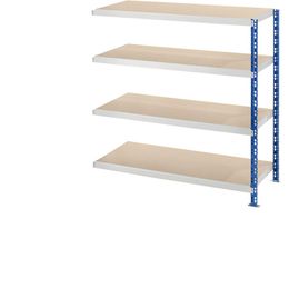 eurokraft basic Großfach-Steckregal, T 600 mm, mit Spanplattenböden, Anbauregal, HxB 1508 x 1525 mm