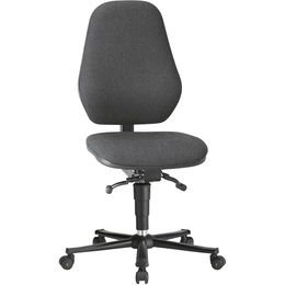 bimos Arbeitsdrehstuhl, mit ESD-Schutz, mit Permanentkontakt, mit Rollen, Stoffbezug schwarz