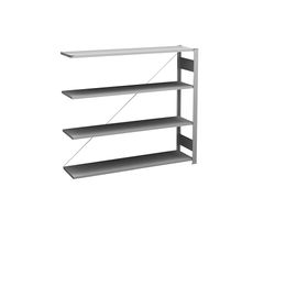 hofe Sideboard-Steckregal, verzinkt, Höhe 1200 mm, 4 Böden, Anbauregal, Bodentiefe 400 mm, Fachlast 140 kg